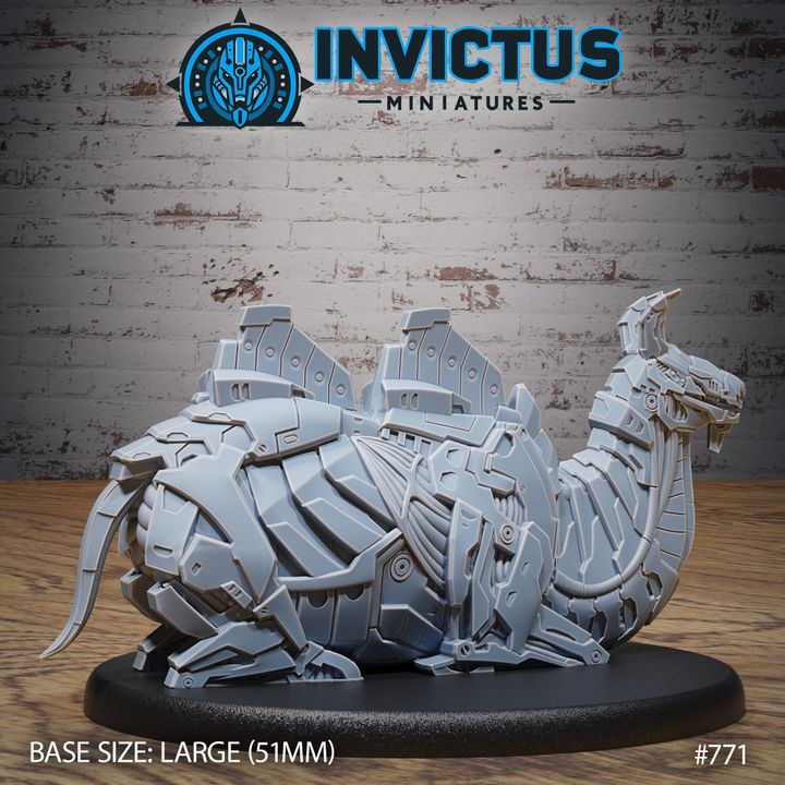 3D Printable Mech Camel Set / Desert Companion / Dromedary Construct / Battle Machine / Steel ...